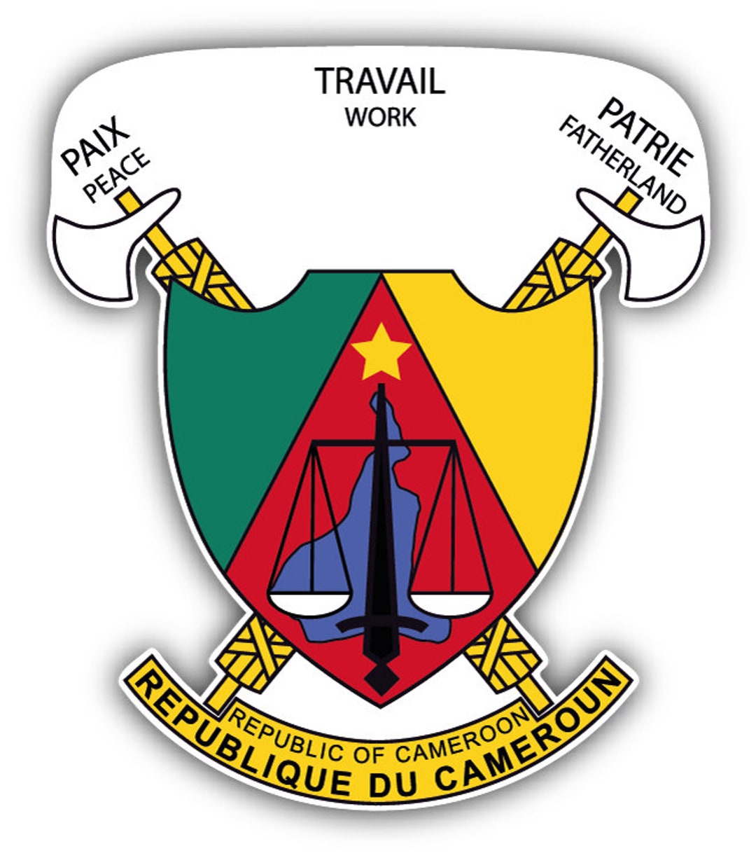 Cameroon Coat of Arms Car Bumper Sticker Decal - Etsy