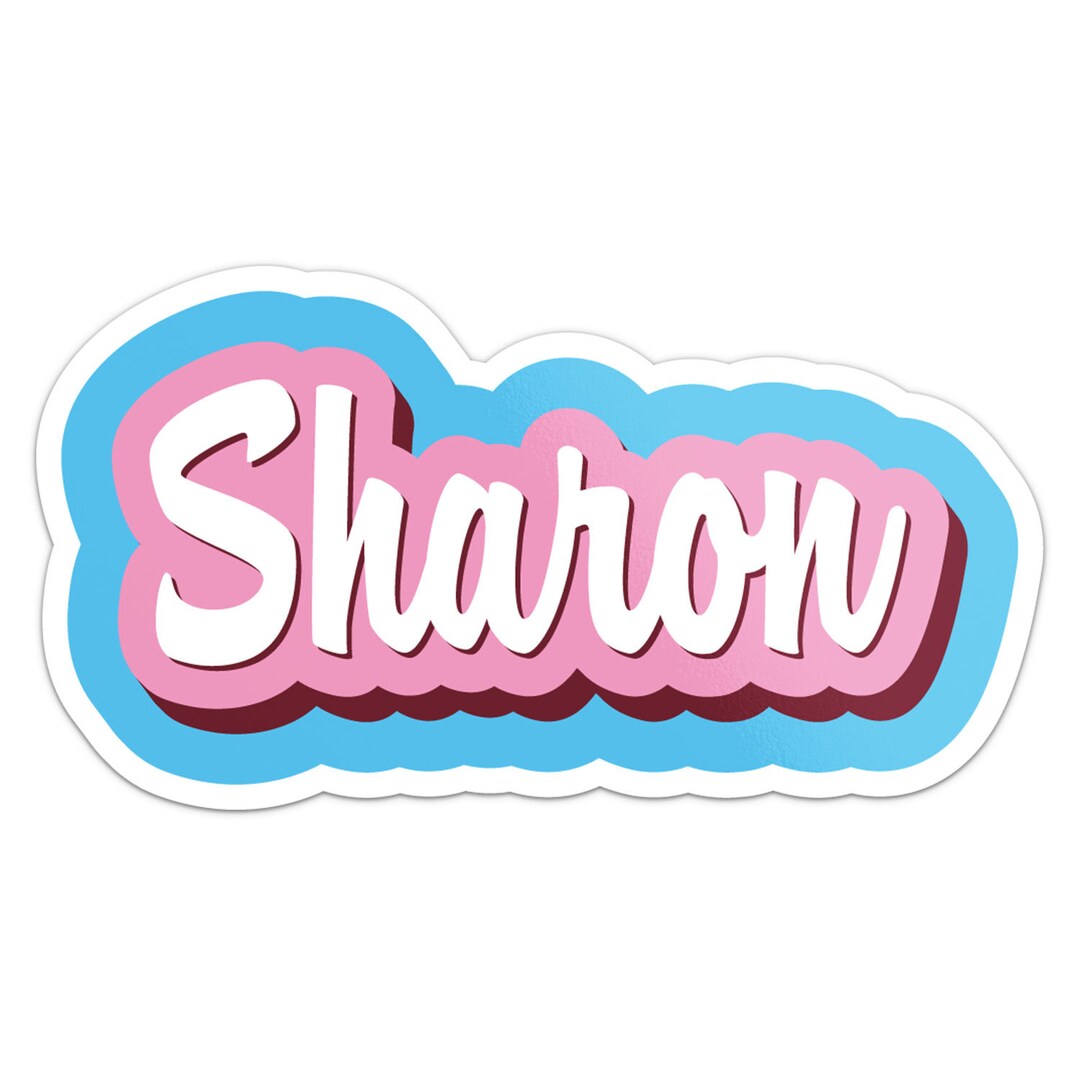 Cartoon Sharon Name Sticker Car Bumper Decal - Etsy