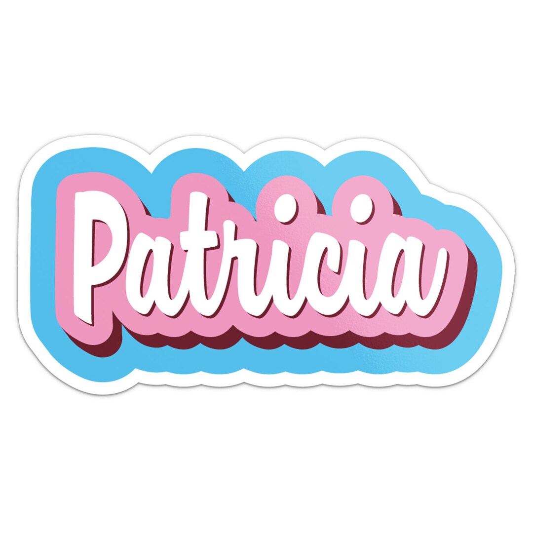 Cartoon Patricia Name Sticker Car Bumper Decal - Etsy