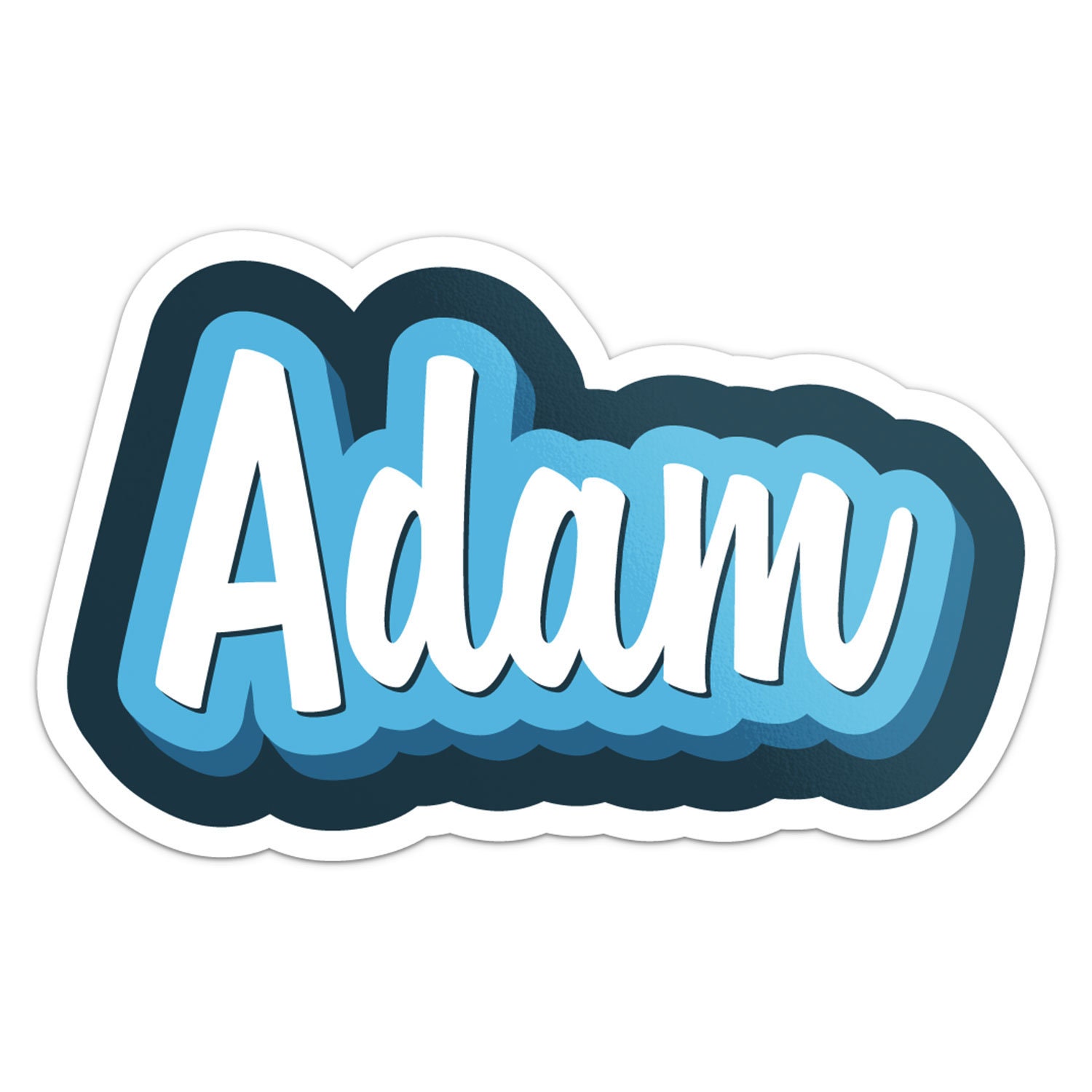 Cartoon Adam Name Sticker Car Bumper Decal - Etsy