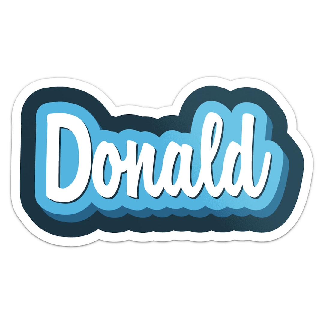 Cartoon Donald Name Sticker Car Bumper Decal - Etsy