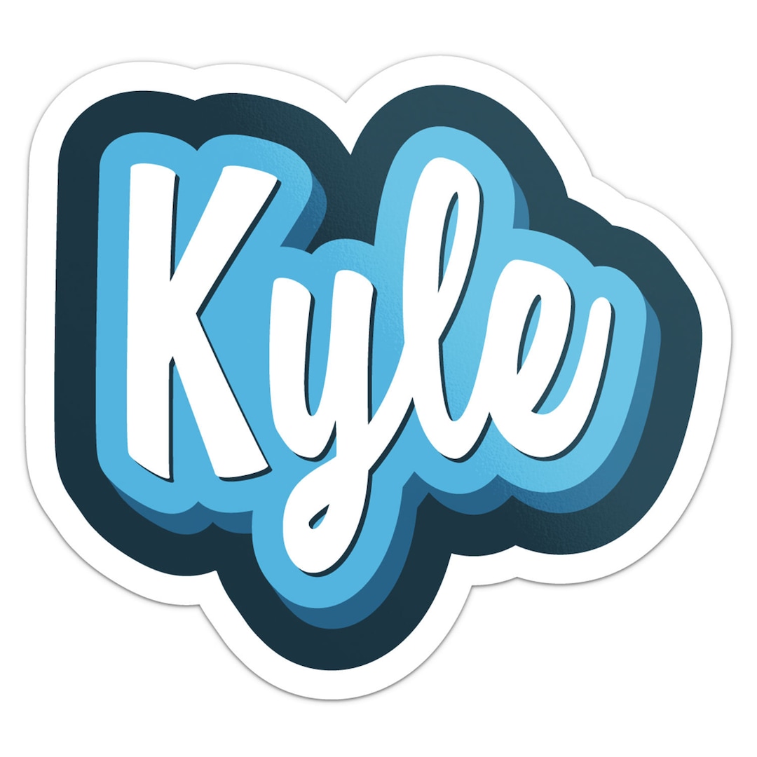 Cartoon Kyle Name Sticker Car Bumper Decal - Etsy