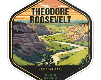 Sunset Theodore Roosevelt National Park Sticker Car Bumper Decal - Etsy