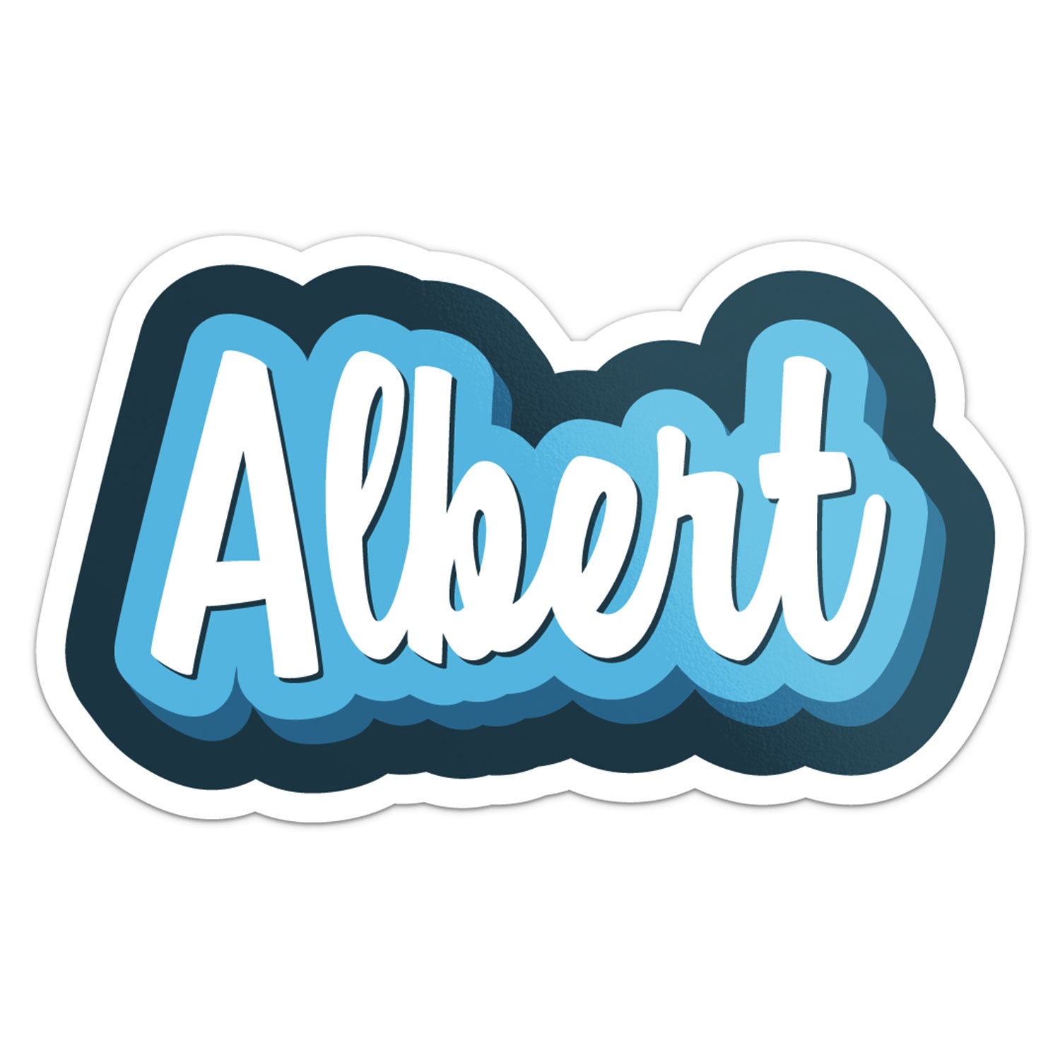 Cartoon Albert Name Sticker Car Bumper Decal - Etsy