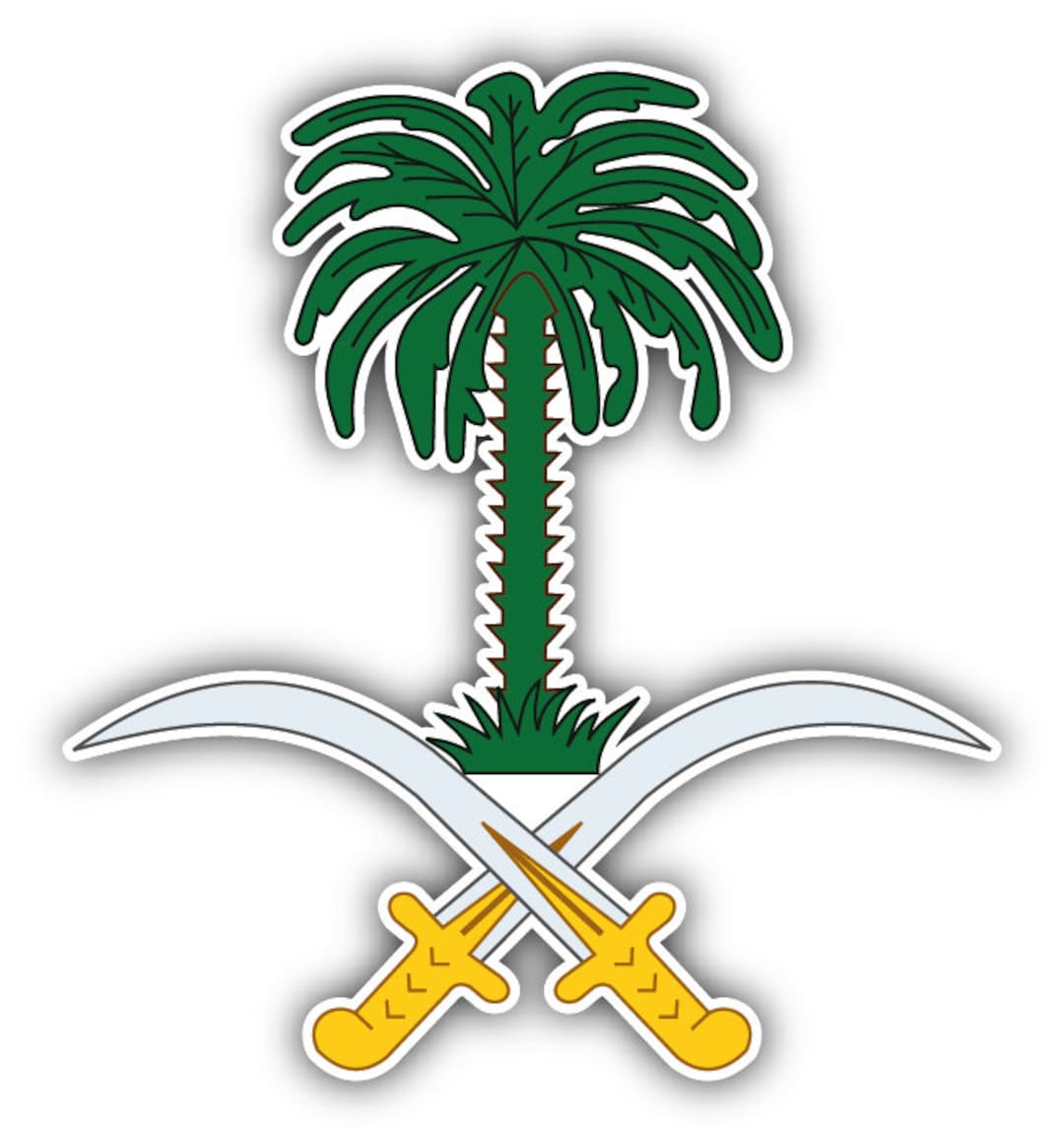 Saudi Arabia Coat of Arms Car Bumper Sticker Decal - Etsy