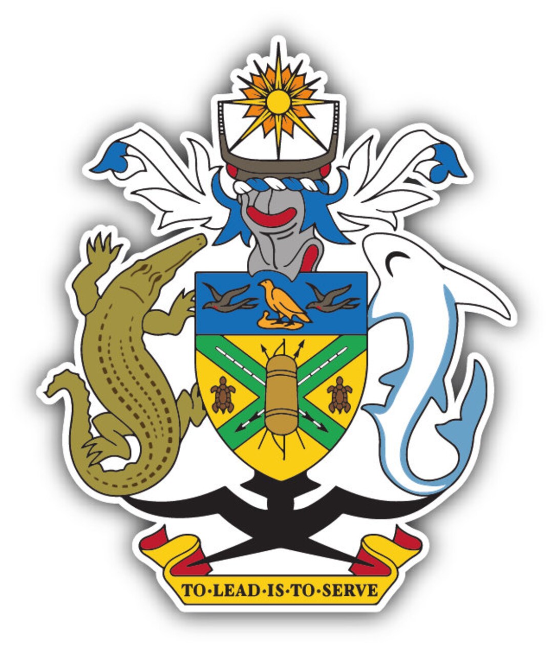 Solomon Islands Coat of Arms Car Bumper Sticker Decal - Etsy