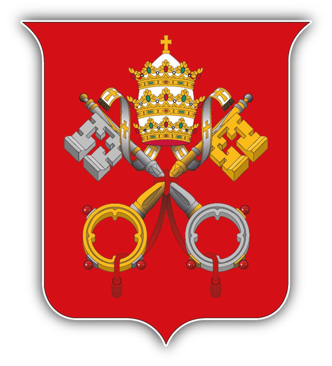 Vatican Coat of Arms Car Bumper Sticker Decal - Etsy
