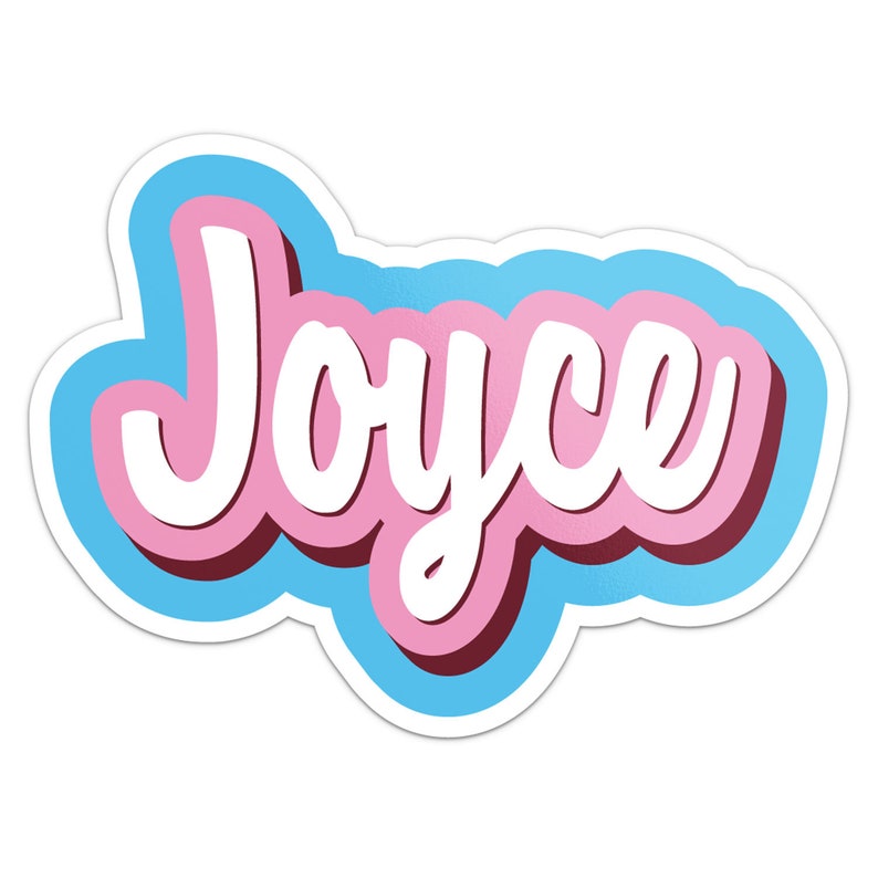 Cartoon Joyce Name Sticker Car Bumper Decal - Etsy