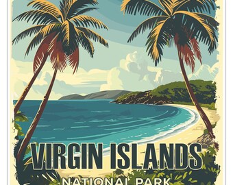 Sunset Virgin Islands National Park Sticker Car Bumper Decal - Etsy