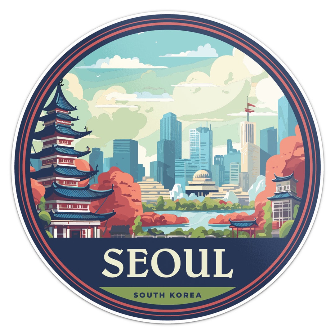 South Korea Seoul City Vinyl Sticker Car Bumper Decal - Etsy