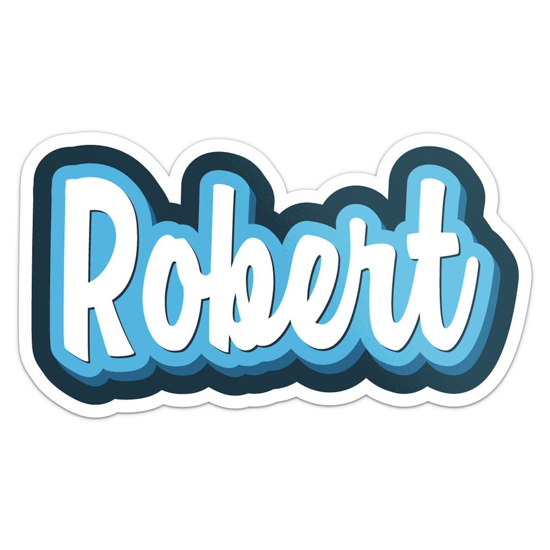 Cartoon Robert Name Sticker Car Bumper Decal - Etsy
