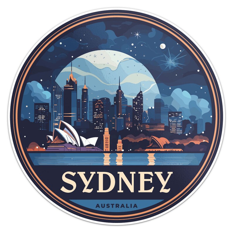 Australia Sydney City Vinyl Sticker Car Bumper Decal - Etsy