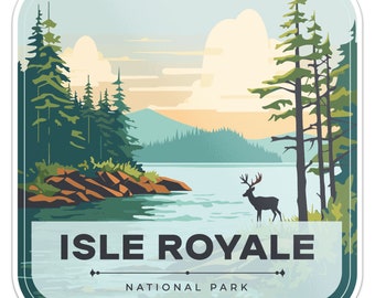 Sunset Isle Royale National Park Sticker Car Bumper Decal - Etsy