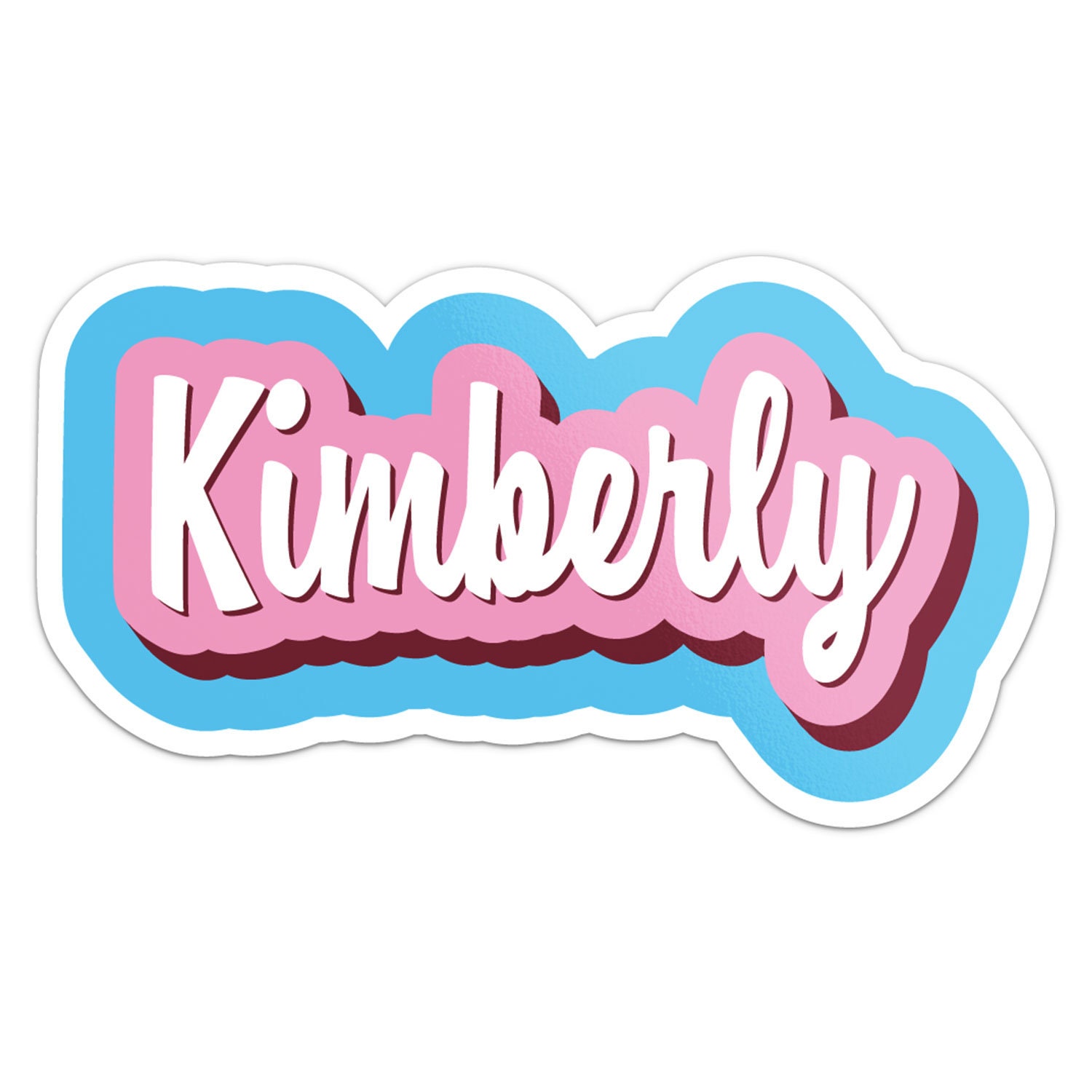 Cartoon Kimberly Name Sticker Car Bumper Decal - Etsy