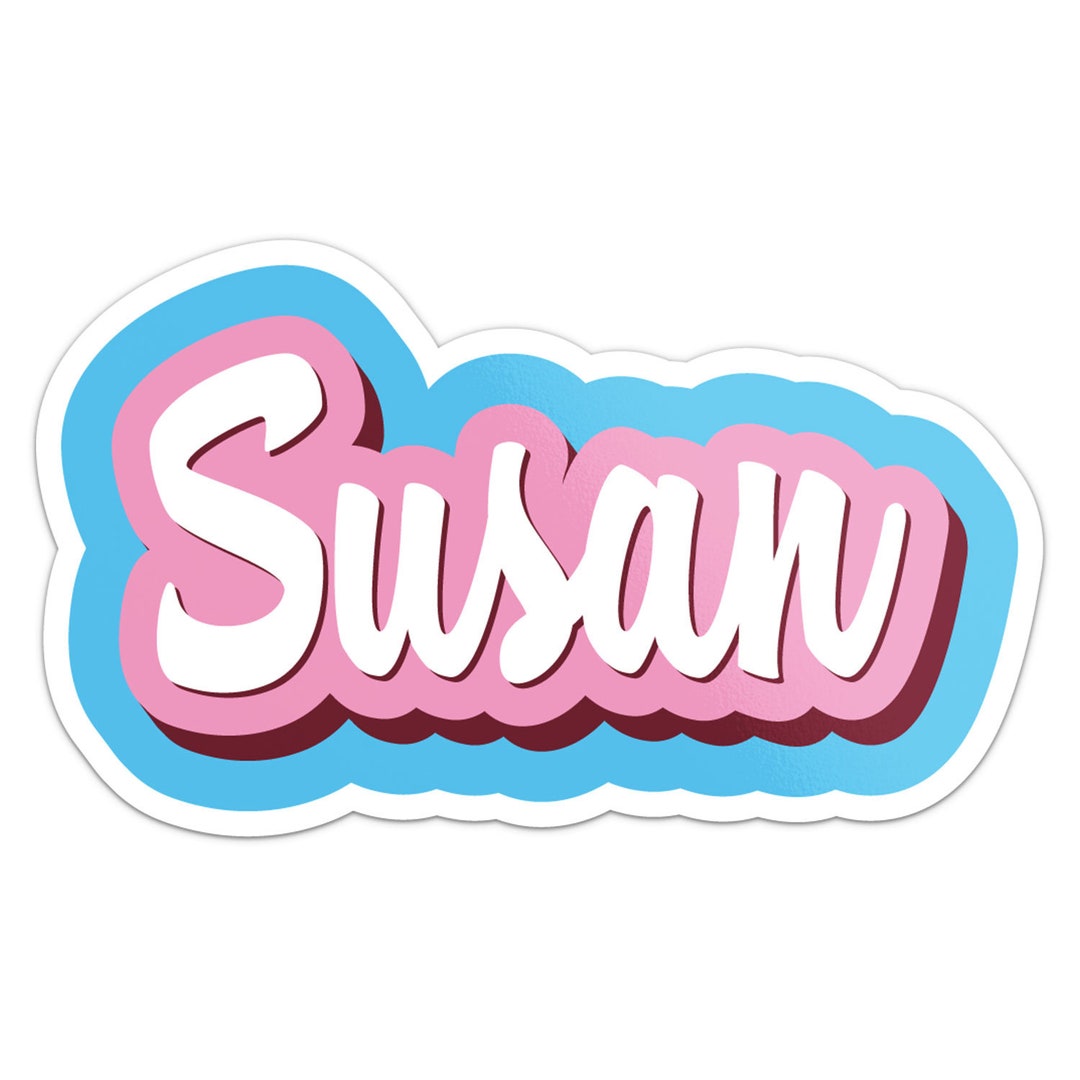 Cartoon Susan Name Sticker Car Bumper Decal - Etsy