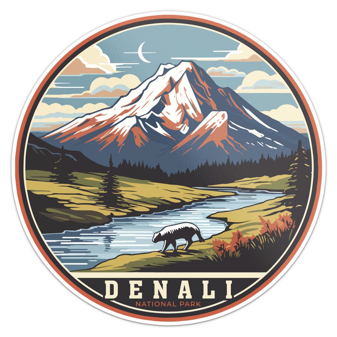Denali National Park Sticker Car Bumper Decal - Etsy
