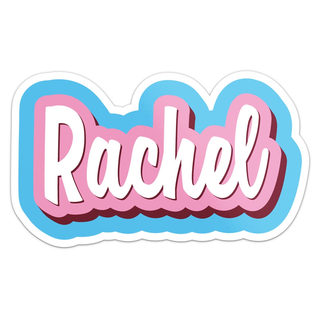 Cartoon Rachel Name Sticker Car Bumper Decal - Etsy