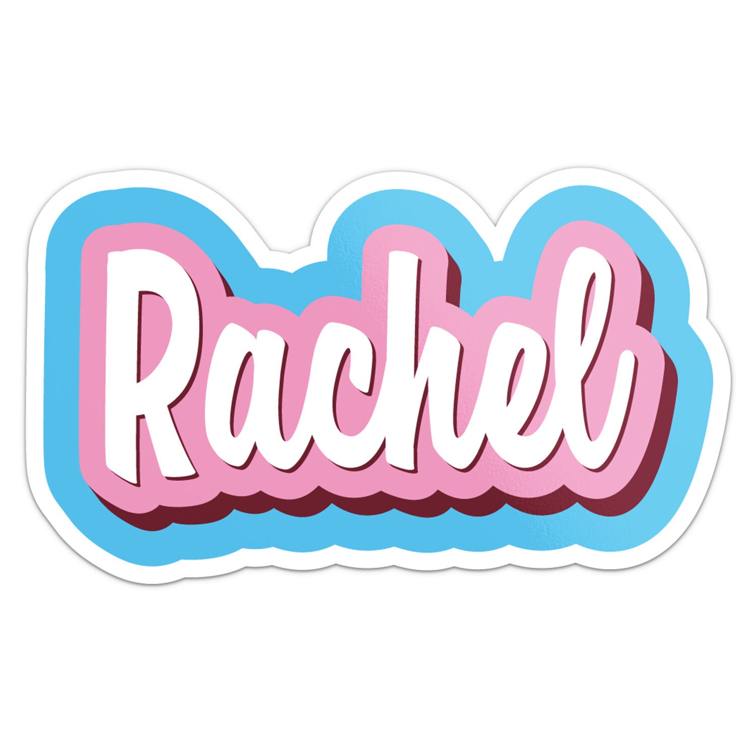 Cartoon Rachel Name Sticker Car Bumper Decal - Etsy