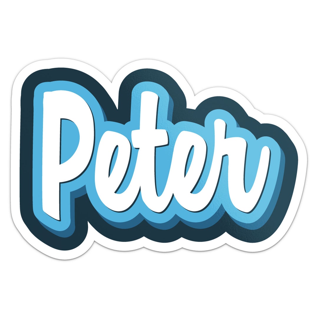 Cartoon Peter Name Sticker Car Bumper Decal - Etsy