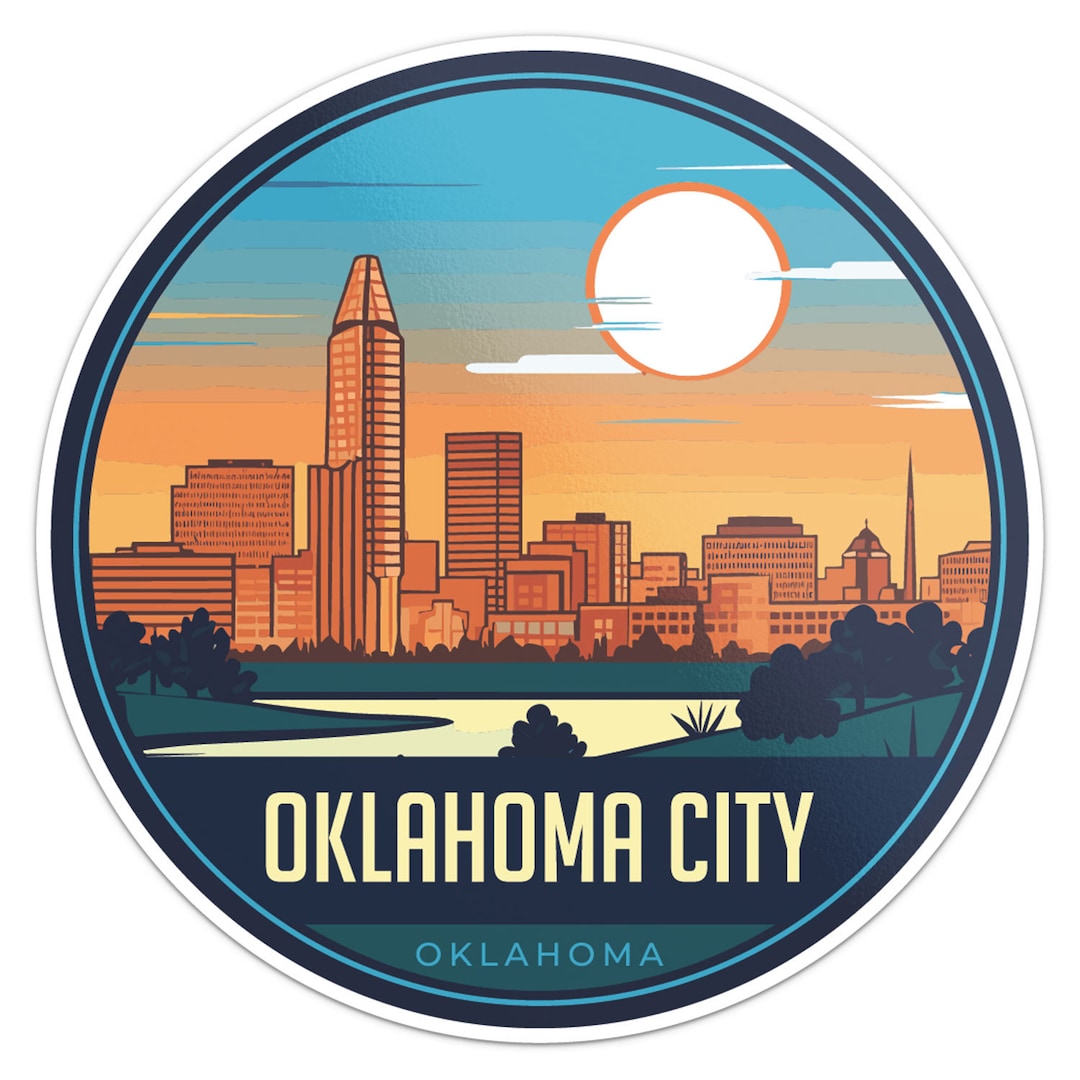 Oklahoma City Sticker Car Bumper Decal - Etsy