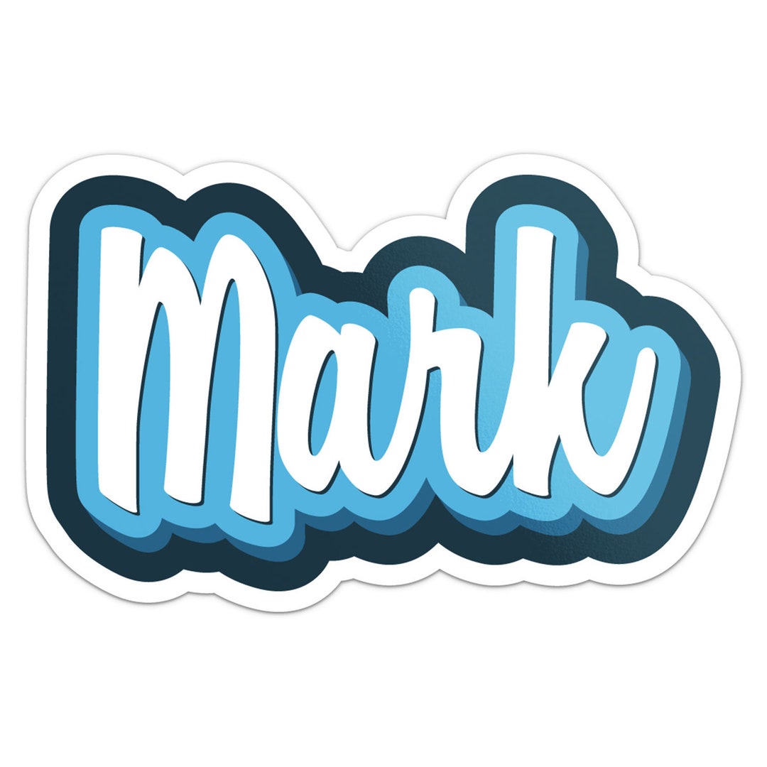 Cartoon Mark Name Sticker Car Bumper Decal - Etsy