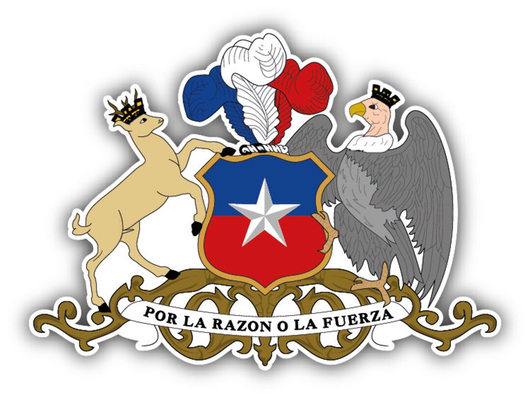 Chile Coat of Arms Car Bumper Sticker Decal - Etsy