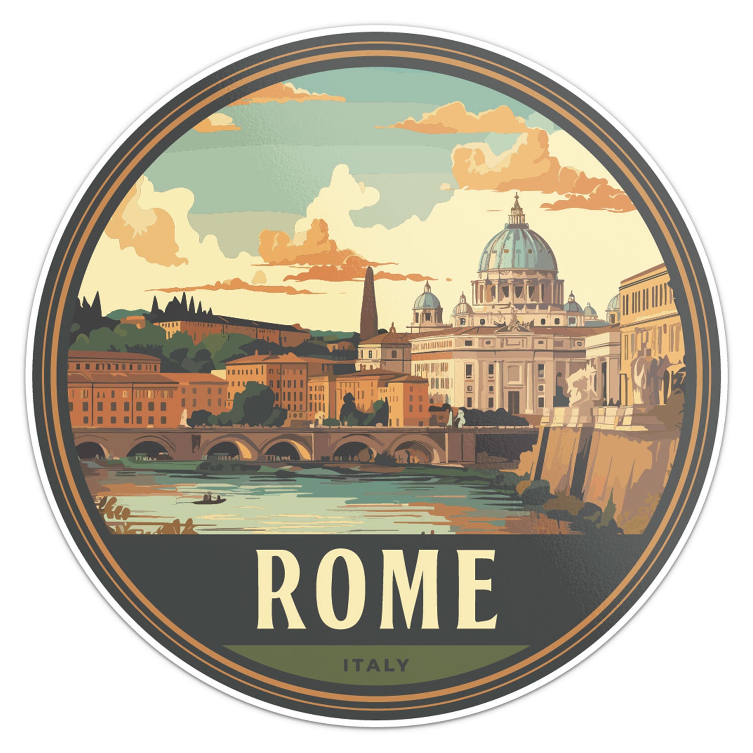 Italy Rome City Vinyl Sticker Car Bumper Decal - Etsy