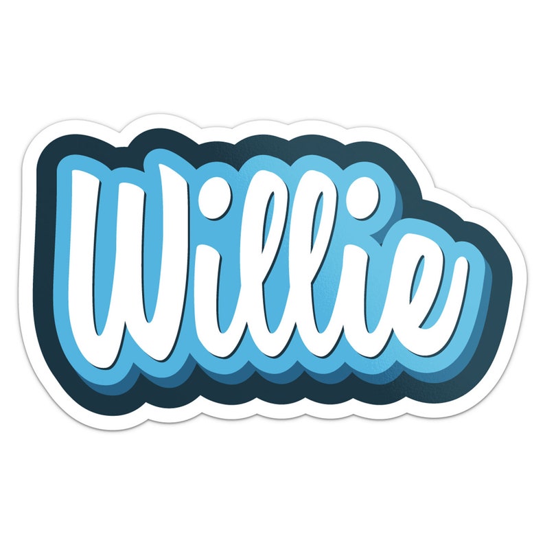 Cartoon Willie Name Sticker Car Bumper Decal - Etsy