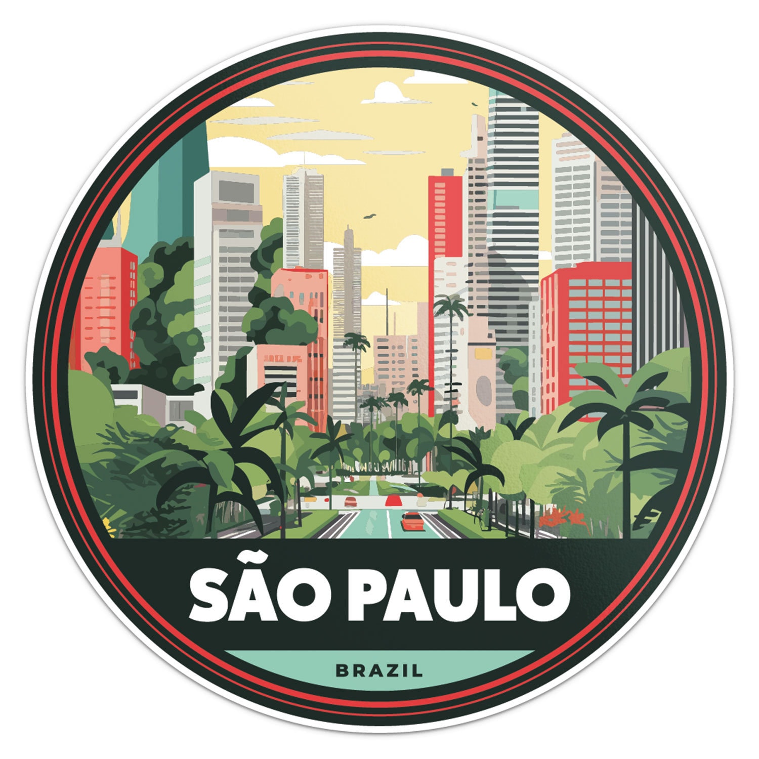 Brazil Sao Paulo City Vinyl Sticker Car Bumper Decal - Etsy
