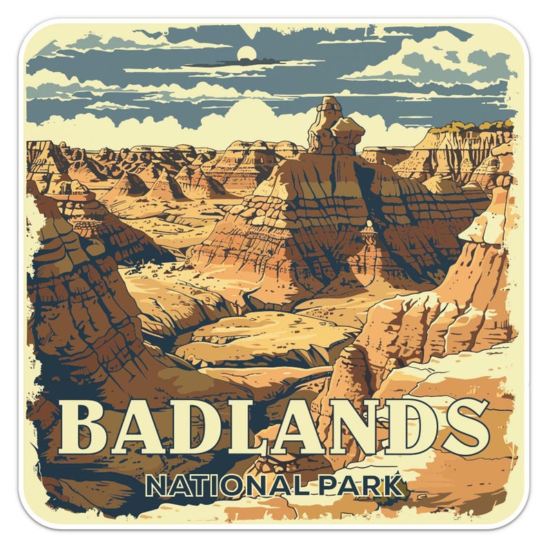 Badlands National Park Car Bumper Sticker Decal - Etsy Canada