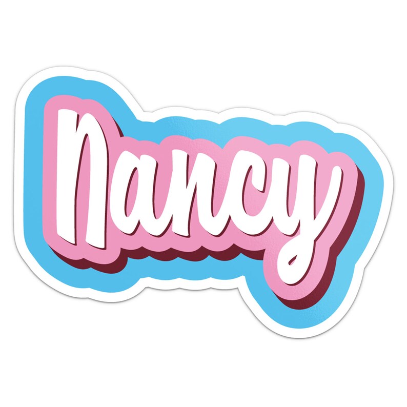 Cartoon Nancy Name Sticker Car Bumper Decal - Etsy