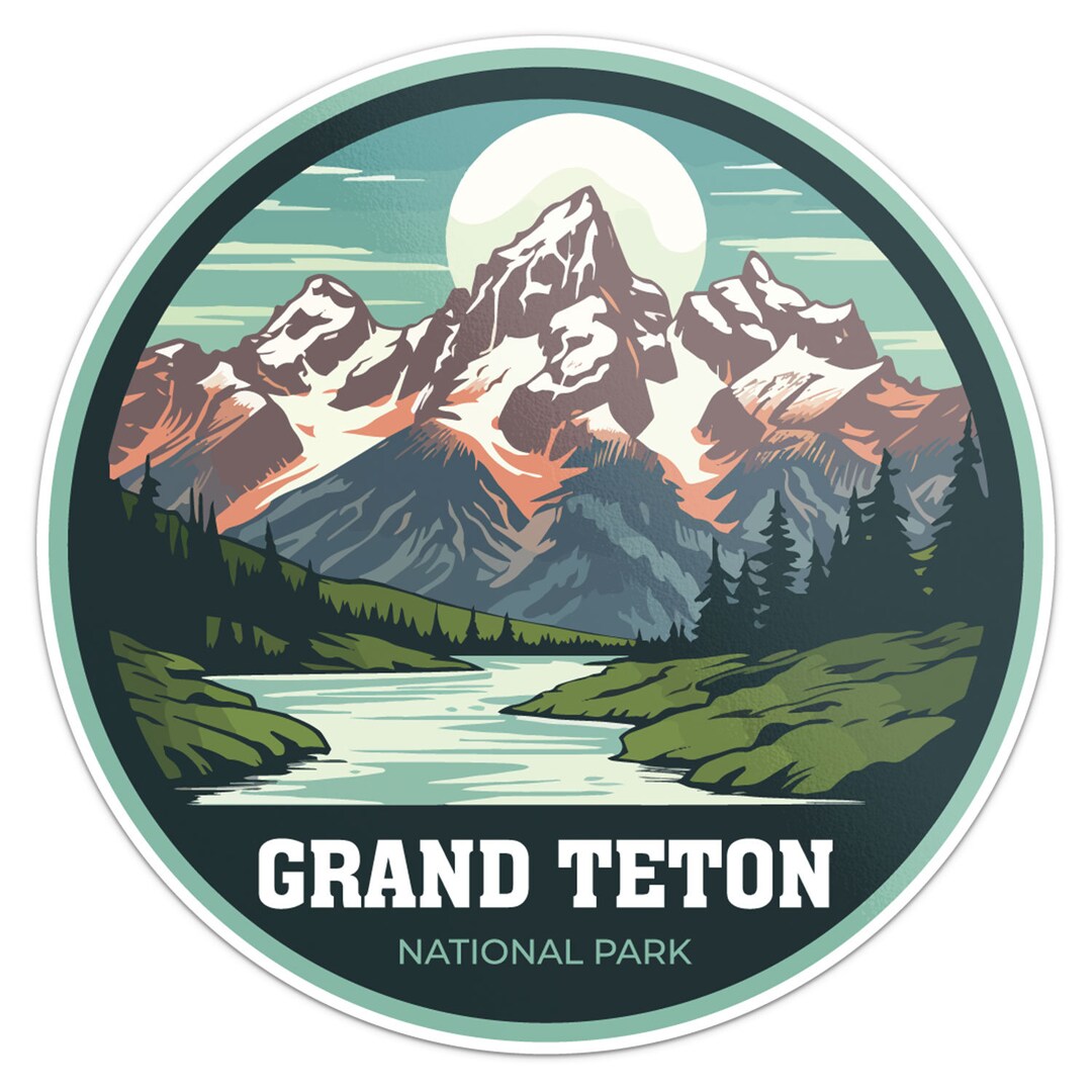 Grand Teton National Park Sticker Car Bumper Decal - Etsy