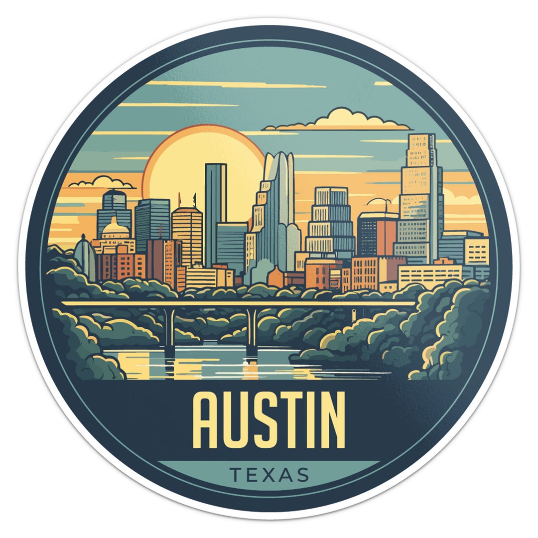 Austin City Sticker Car Bumper Decal - Etsy