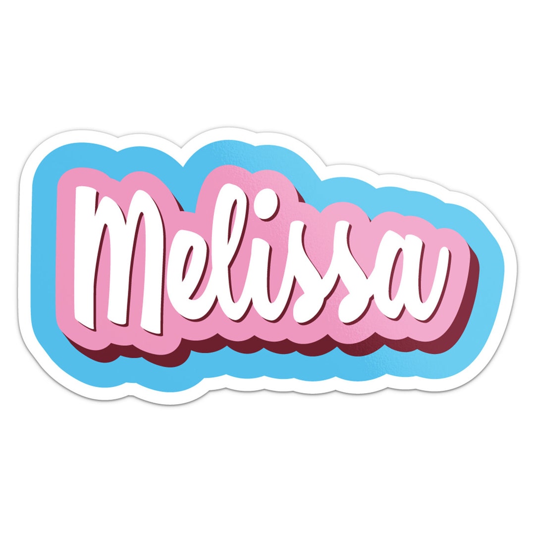 Cartoon Melissa Name Sticker Car Bumper Decal - Etsy