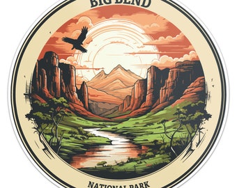 Sunset Big Bend National Park Sticker Car Bumper Decal - Etsy