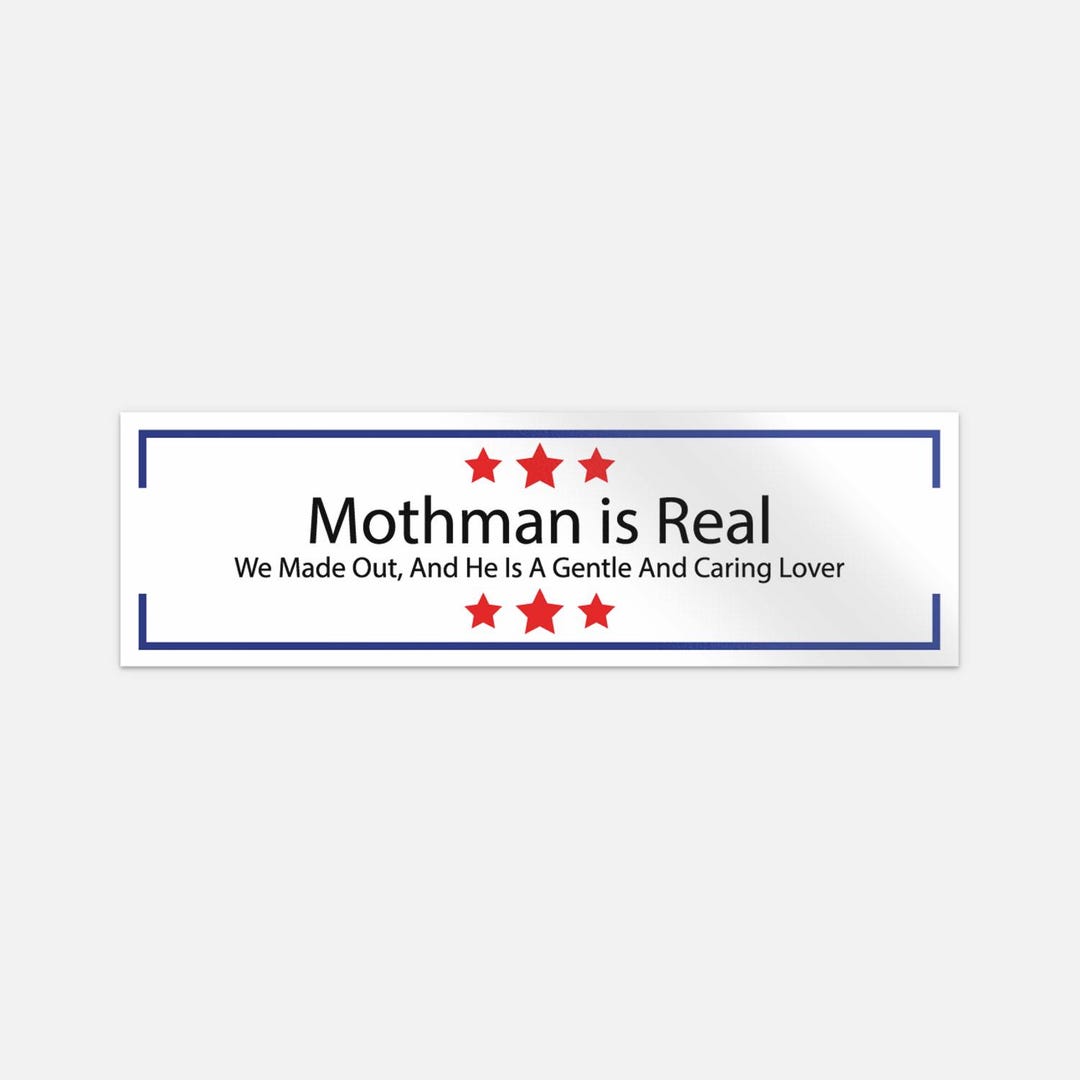 Mothman is Real Sticker Car Bumper Decal - Etsy