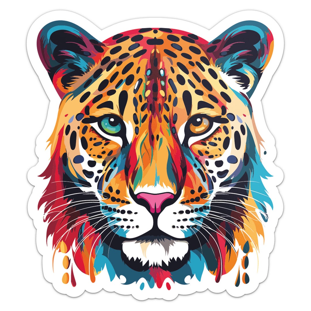 Colorful Jaguar Animal Sticker Car Bumper Decal - Etsy