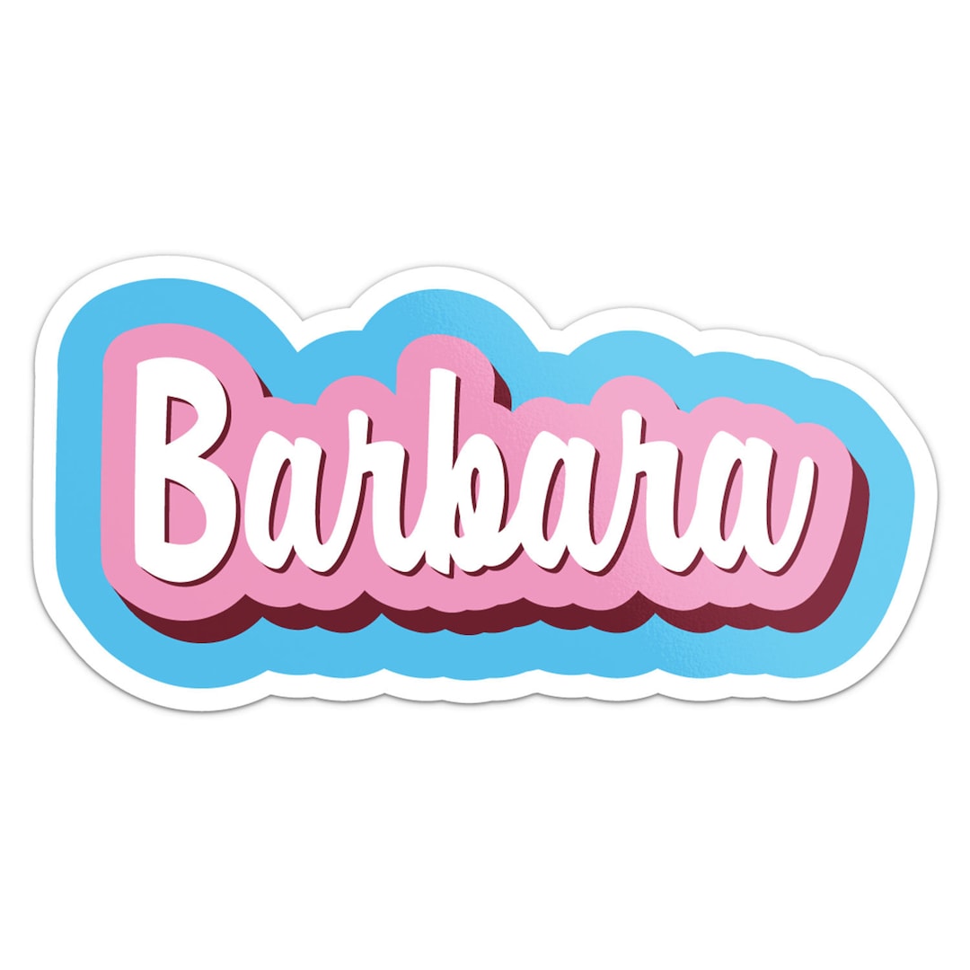 Cartoon Barbara Name Sticker Car Bumper Decal - Etsy