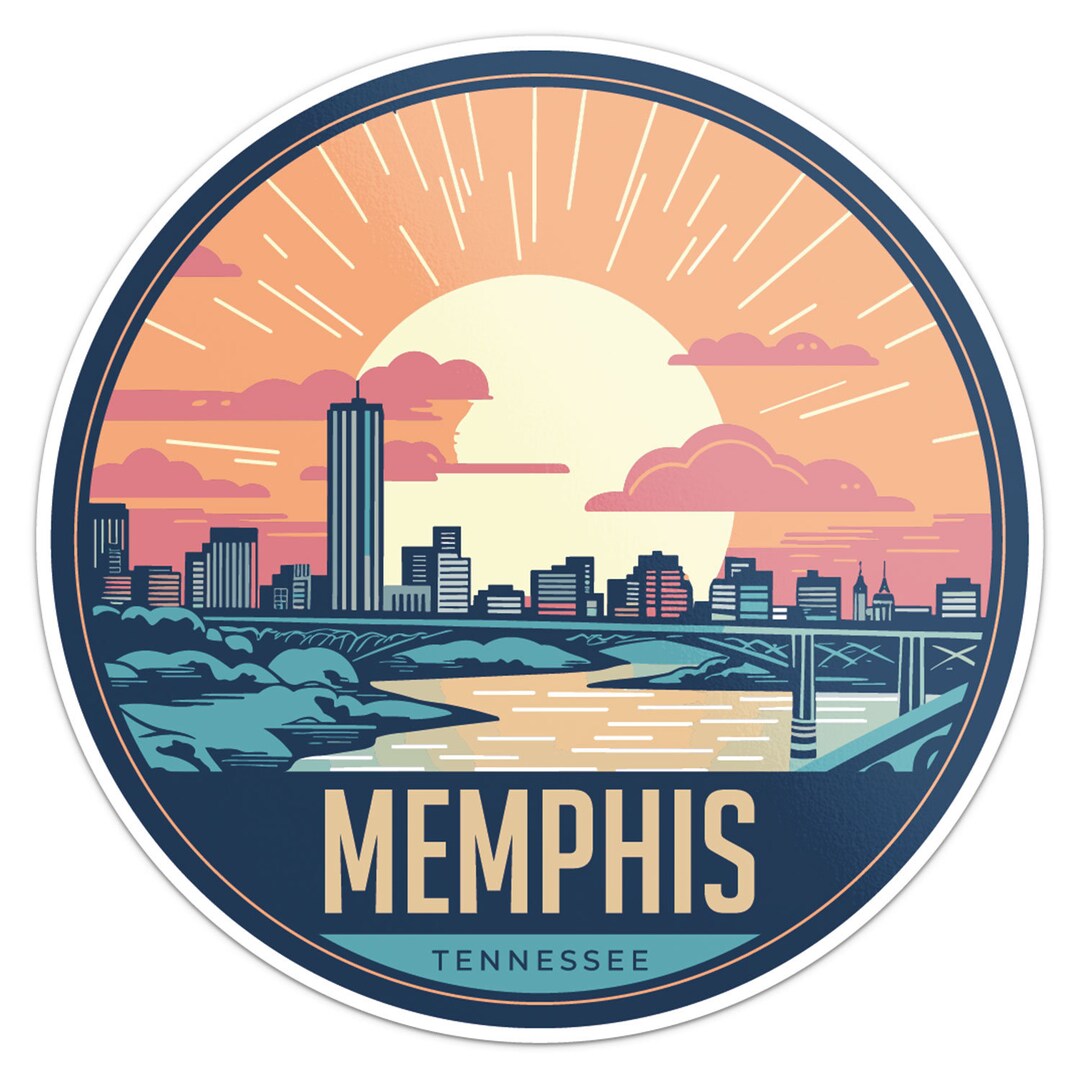 Memphis City Sticker Car Bumper Decal - Etsy