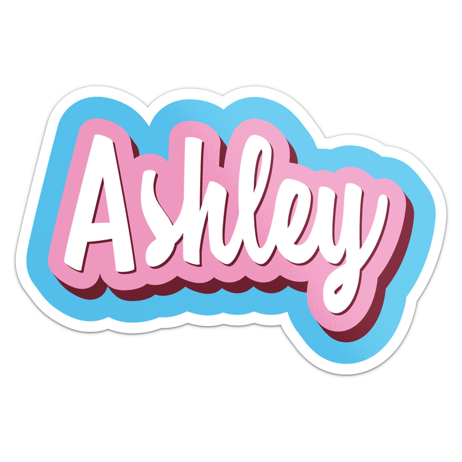 Cartoon Ashley Name Sticker Car Bumper Decal - Etsy