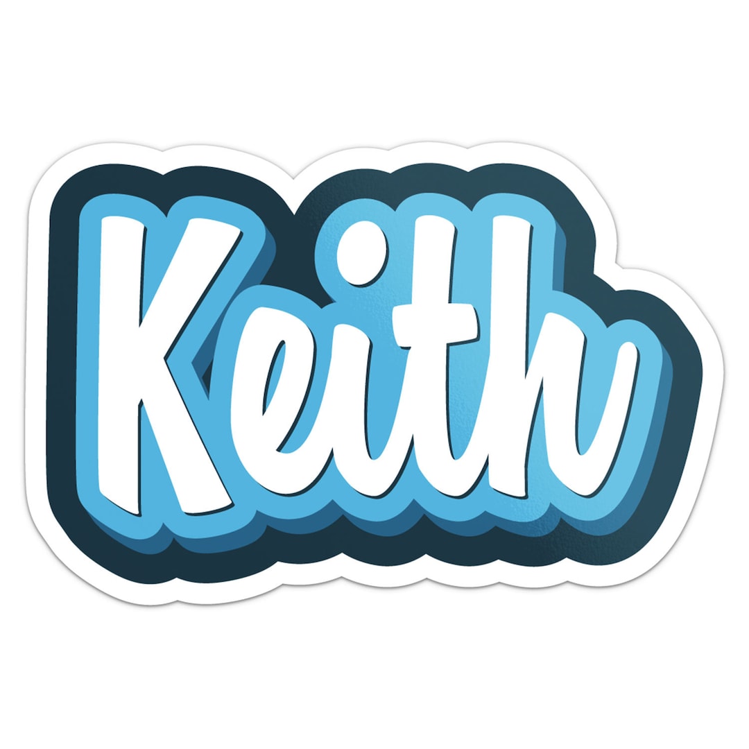 Cartoon Keith Name Sticker Car Bumper Decal - Etsy