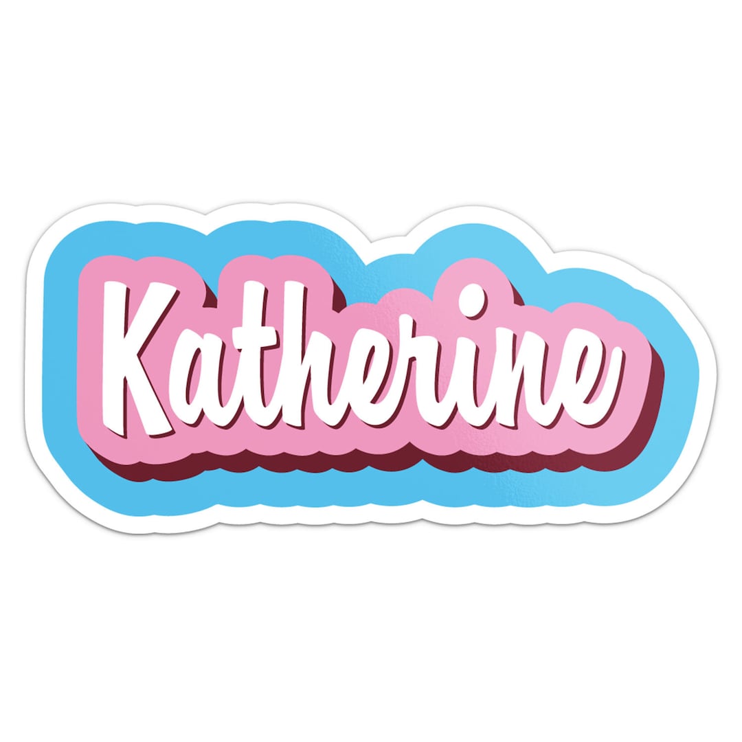 Cartoon Katherine Name Sticker Car Bumper Decal - Etsy