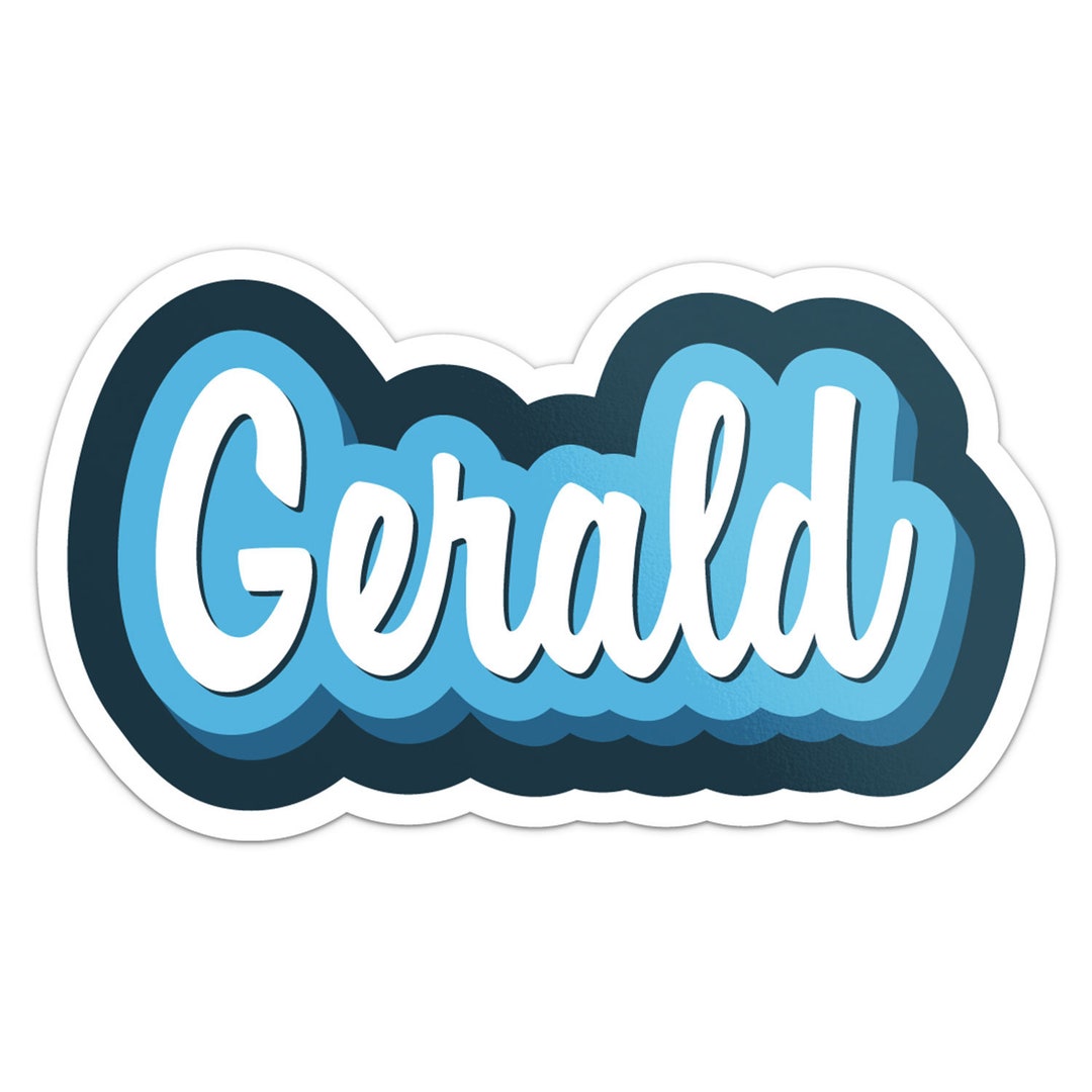 Cartoon Gerald Name Sticker Car Bumper Decal - Etsy