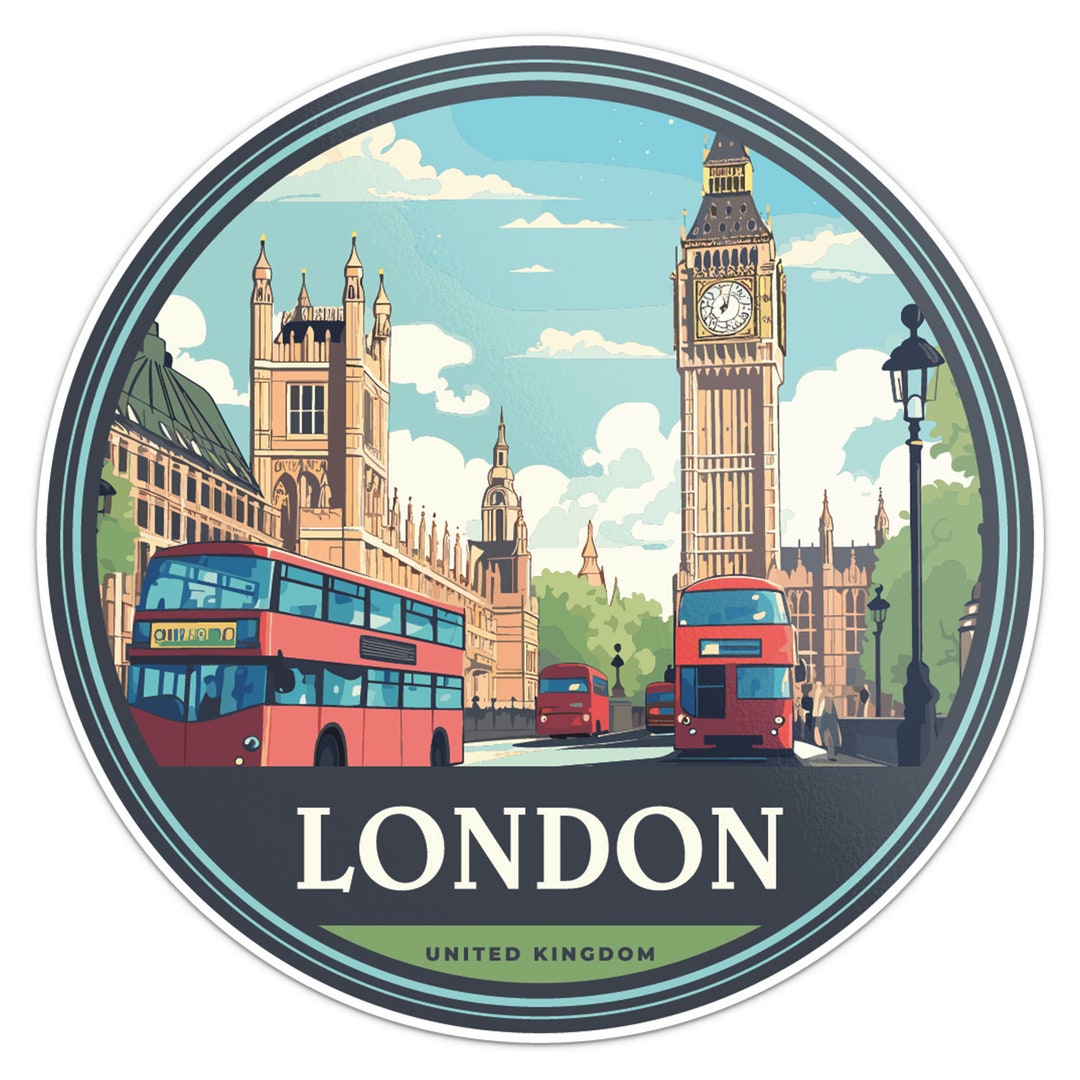 United Kingdom London City Vinyl Sticker Car Bumper Decal - Etsy