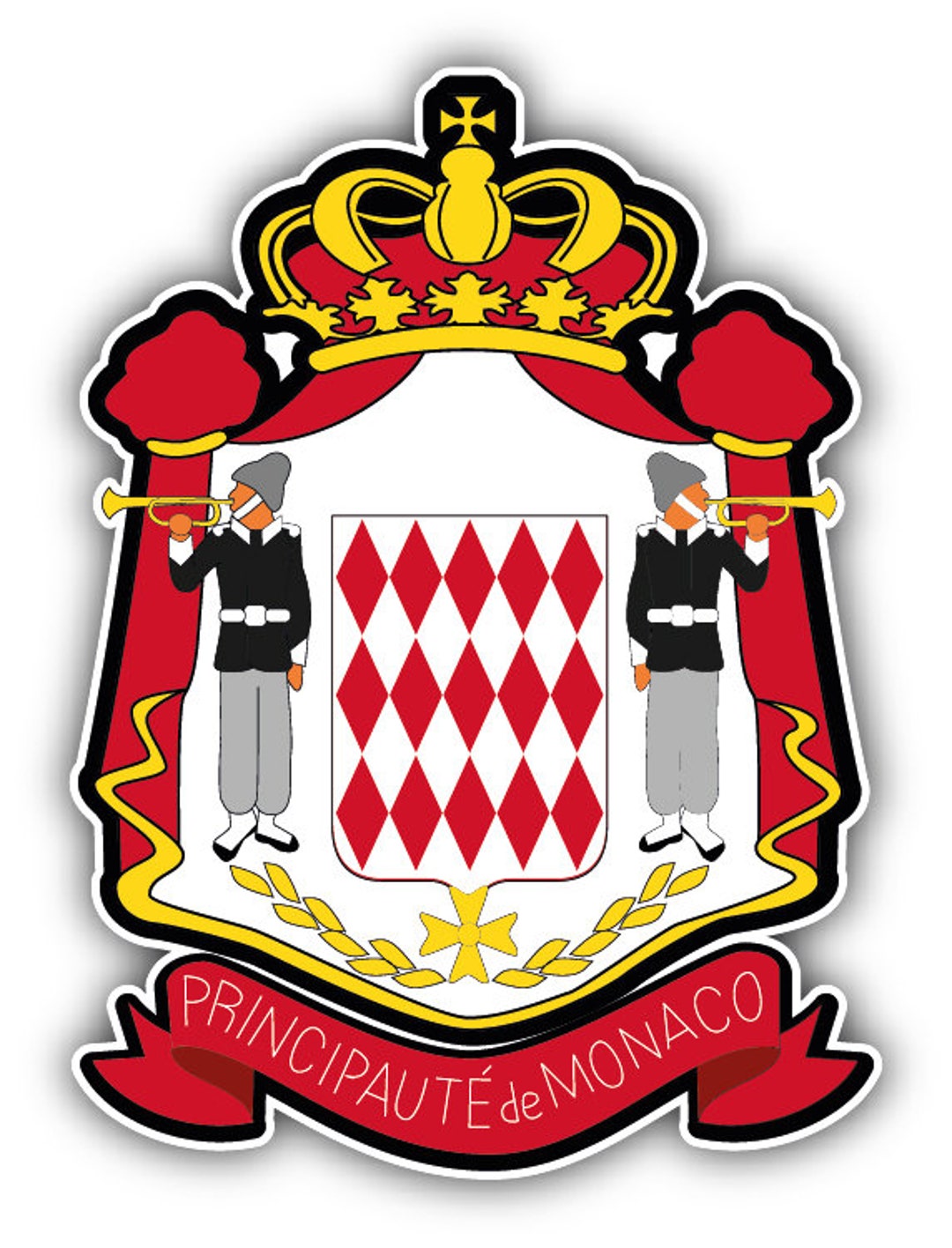 Monaco Wappen Auto Autoaufkleber Aufkleber - Etsy Schweiz