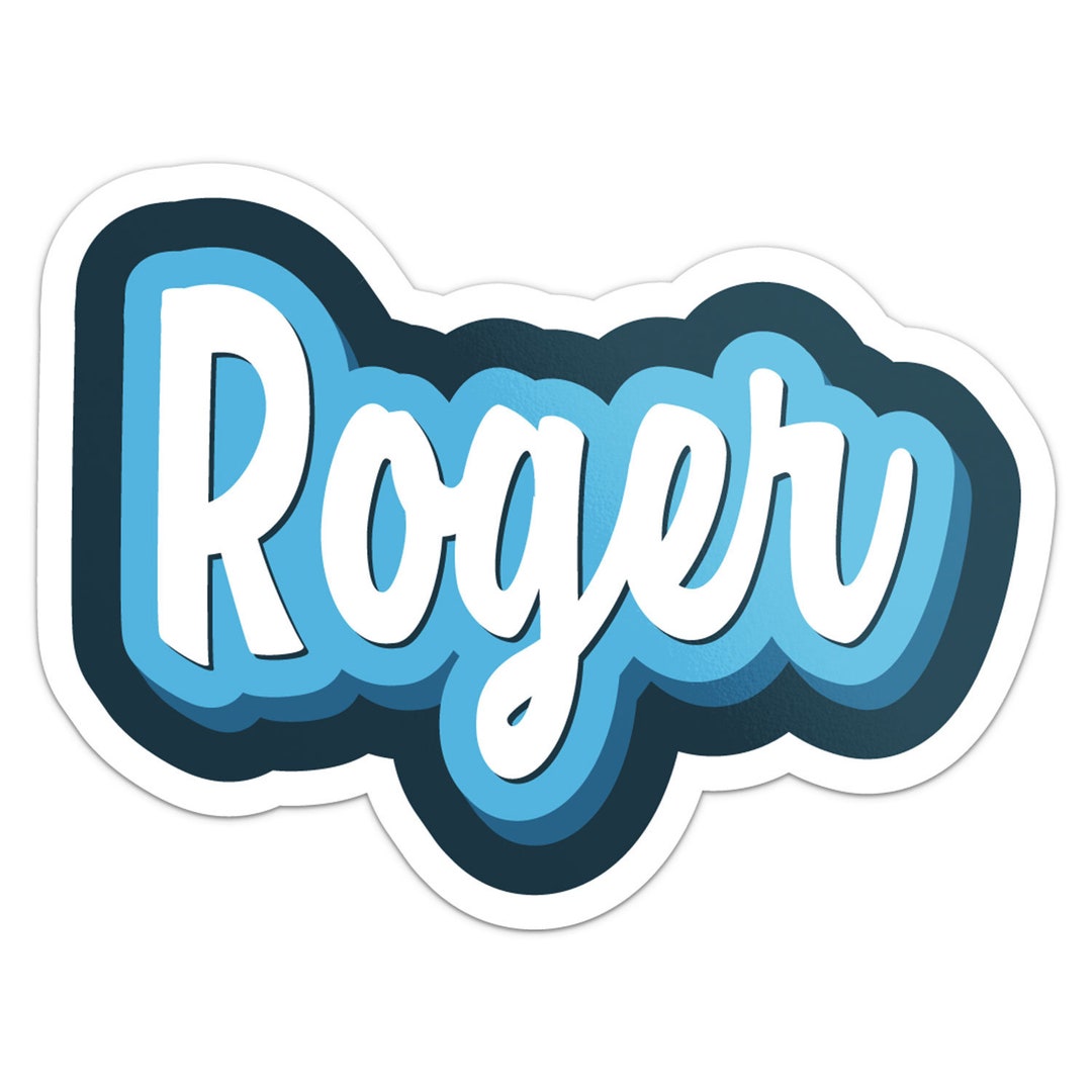 Cartoon Roger Name Sticker Car Bumper Decal - Etsy