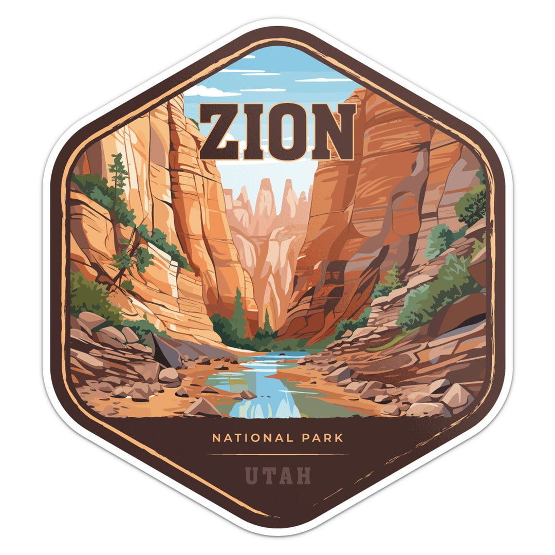 Zion National Park Sticker Car Bumper Decal - Etsy