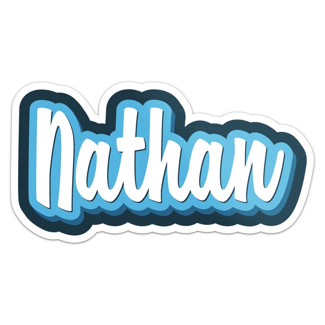 Cartoon Nathan Name Sticker Car Bumper Decal - Etsy