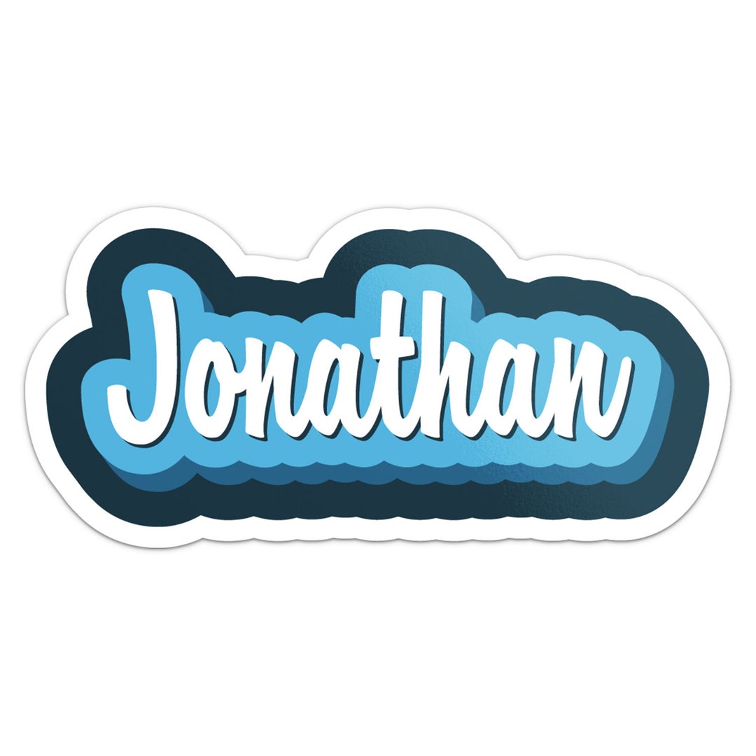 Cartoon Jonathan Name Sticker Car Bumper Decal - Etsy