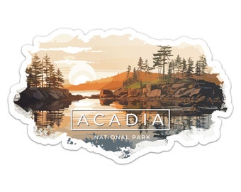 Sunset Acadia National Park Sticker Car Bumper Decal - Etsy